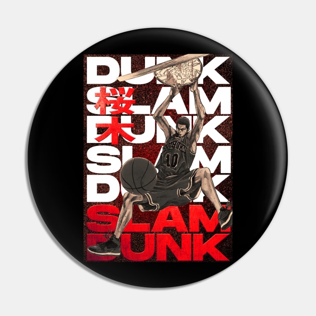 Hanamichi Sakuragi Slam Dunk Pin - Slam Dunk Shop