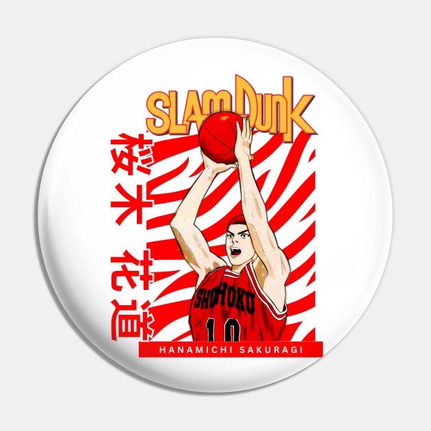 Hanamichi Sakuragi Slam Dunk Pin - Slam Dunk Shop