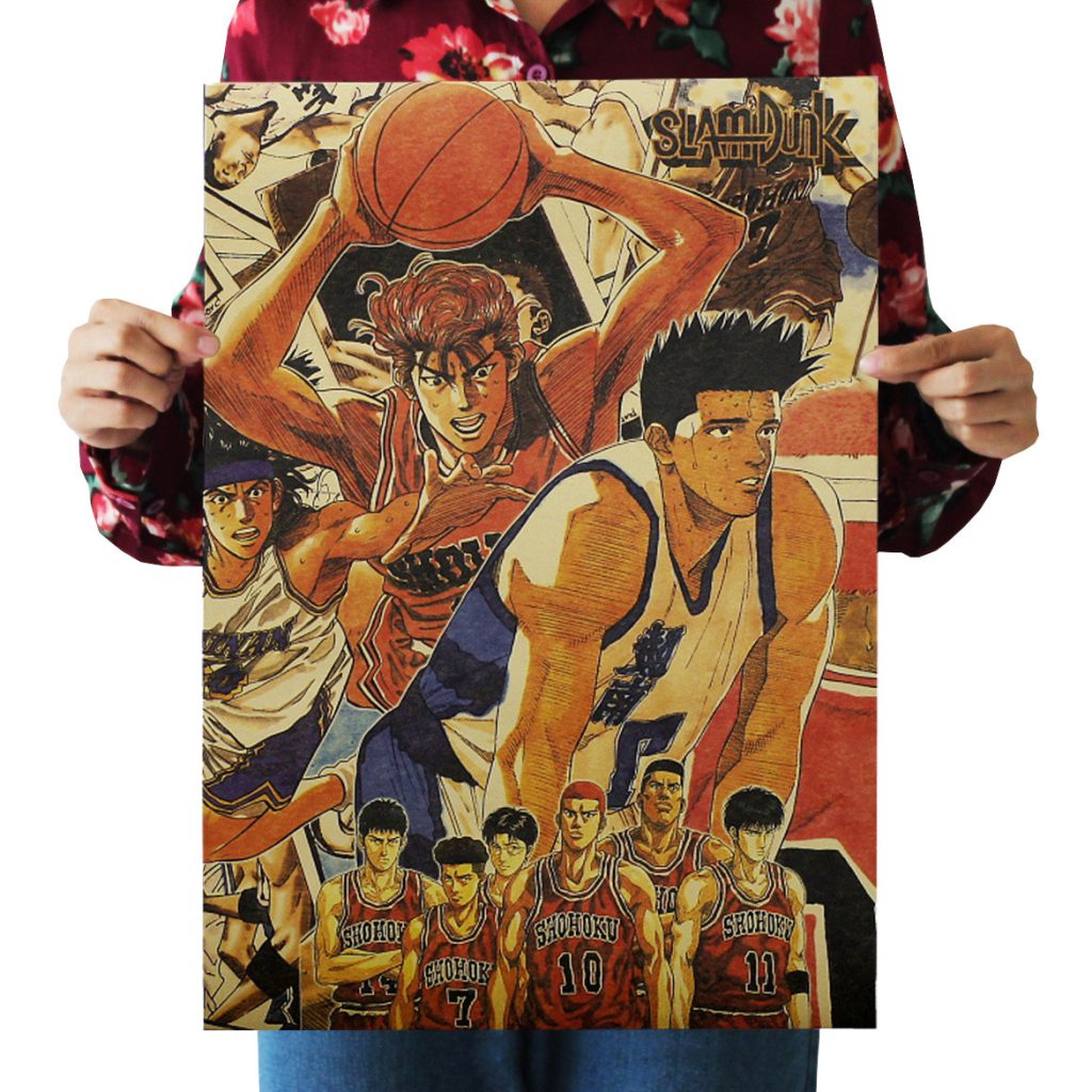Anime SLAM DUNK Retro kraft paper poster - Slam Dunk Shop