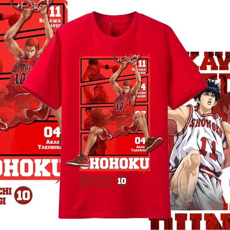 Slam Dunk Sakuragi Hanamichi Kaede Rukawa Tee Anime Pure Tshirt - Slam ...
